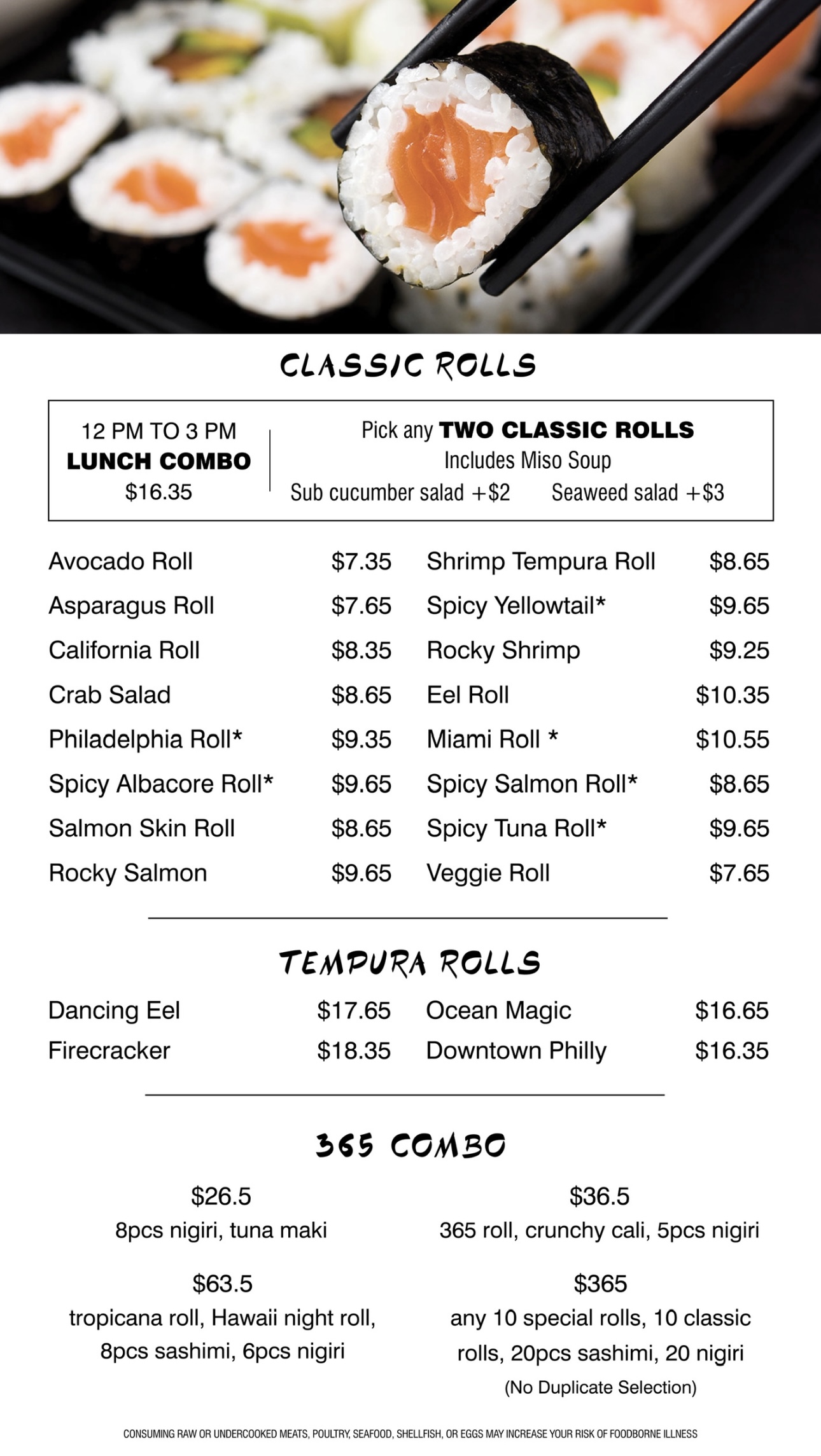 365 Sushi - Sushi Restaurant | Online Order | Portland | OR