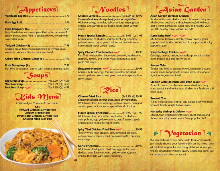 Menu - Asian Garden