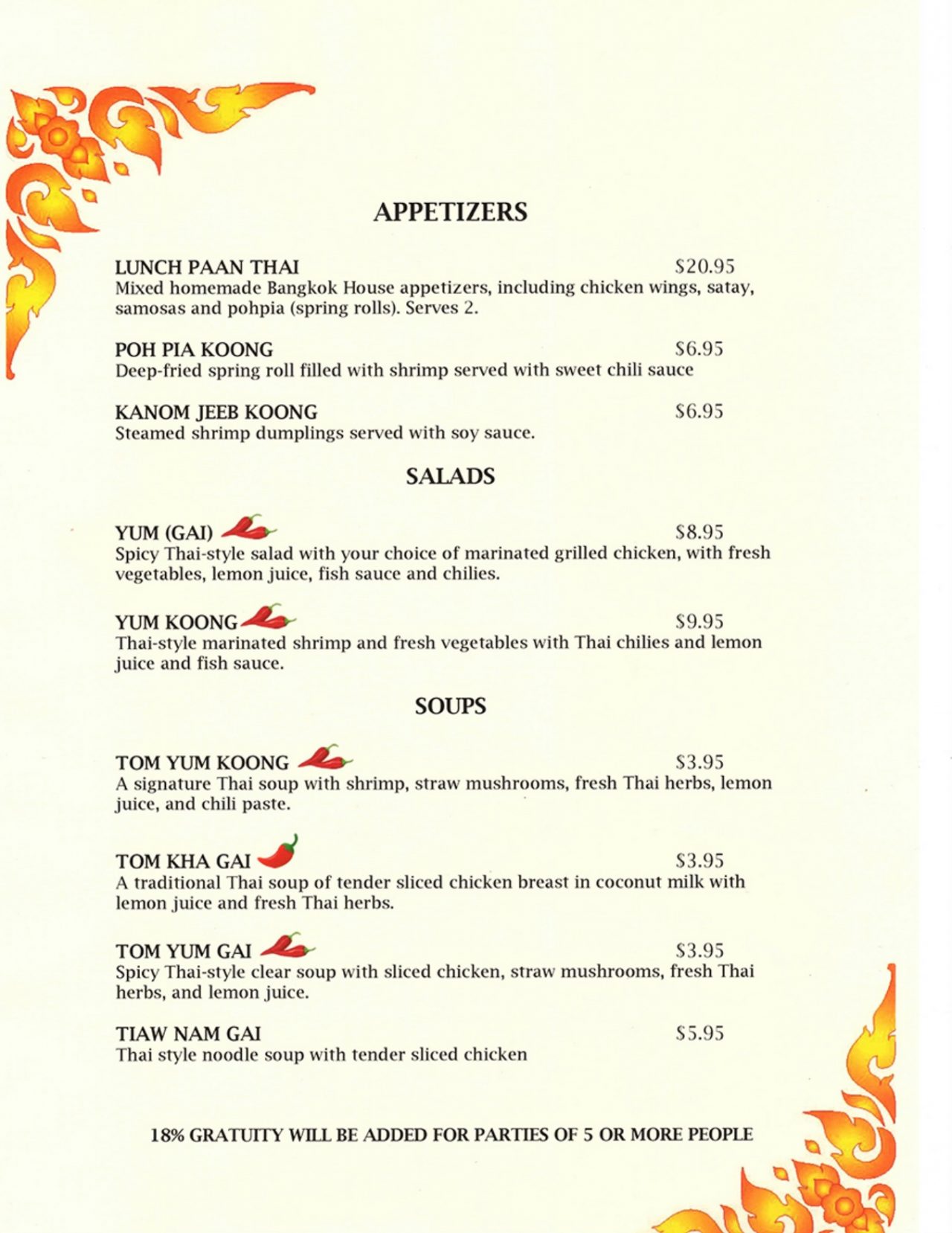 Lunch - Bangkok House Authentic Thai