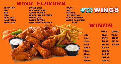 BTJ Wings - Chicken Wings Restaurant | Online Order | Phenix City | AL