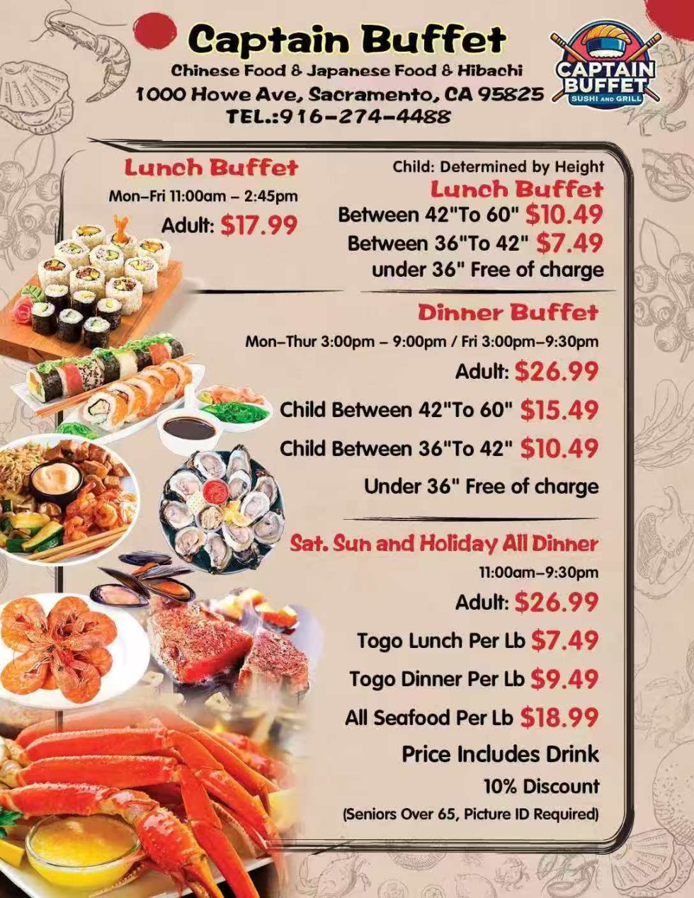 Captain Buffet - Asian Fusion Buffet Restaurant | Online Order ...