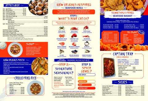 Menu - Captain Crab