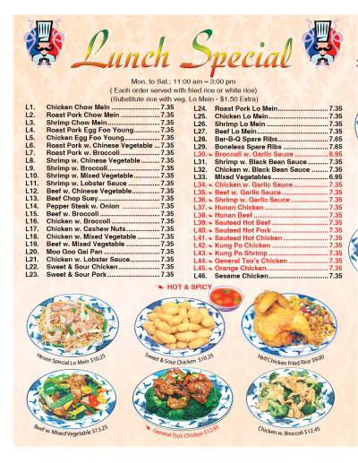 Menu - China Taste