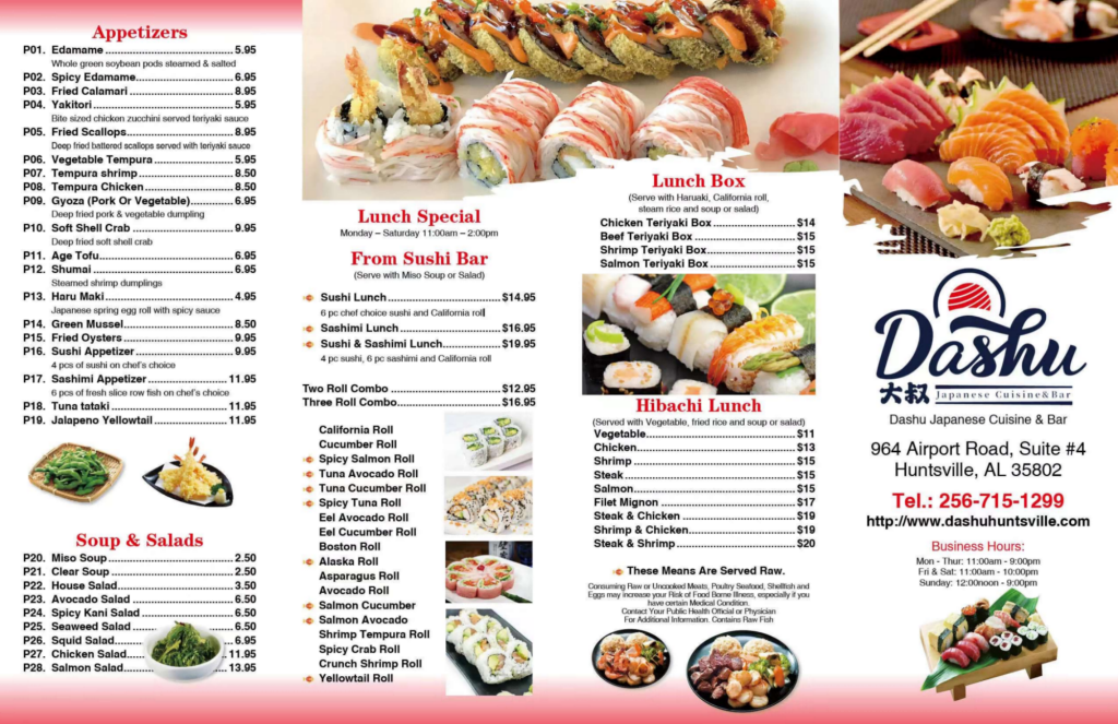 Dashu - Japanese Cuisine & Bar | Online Order | Huntsville | AL