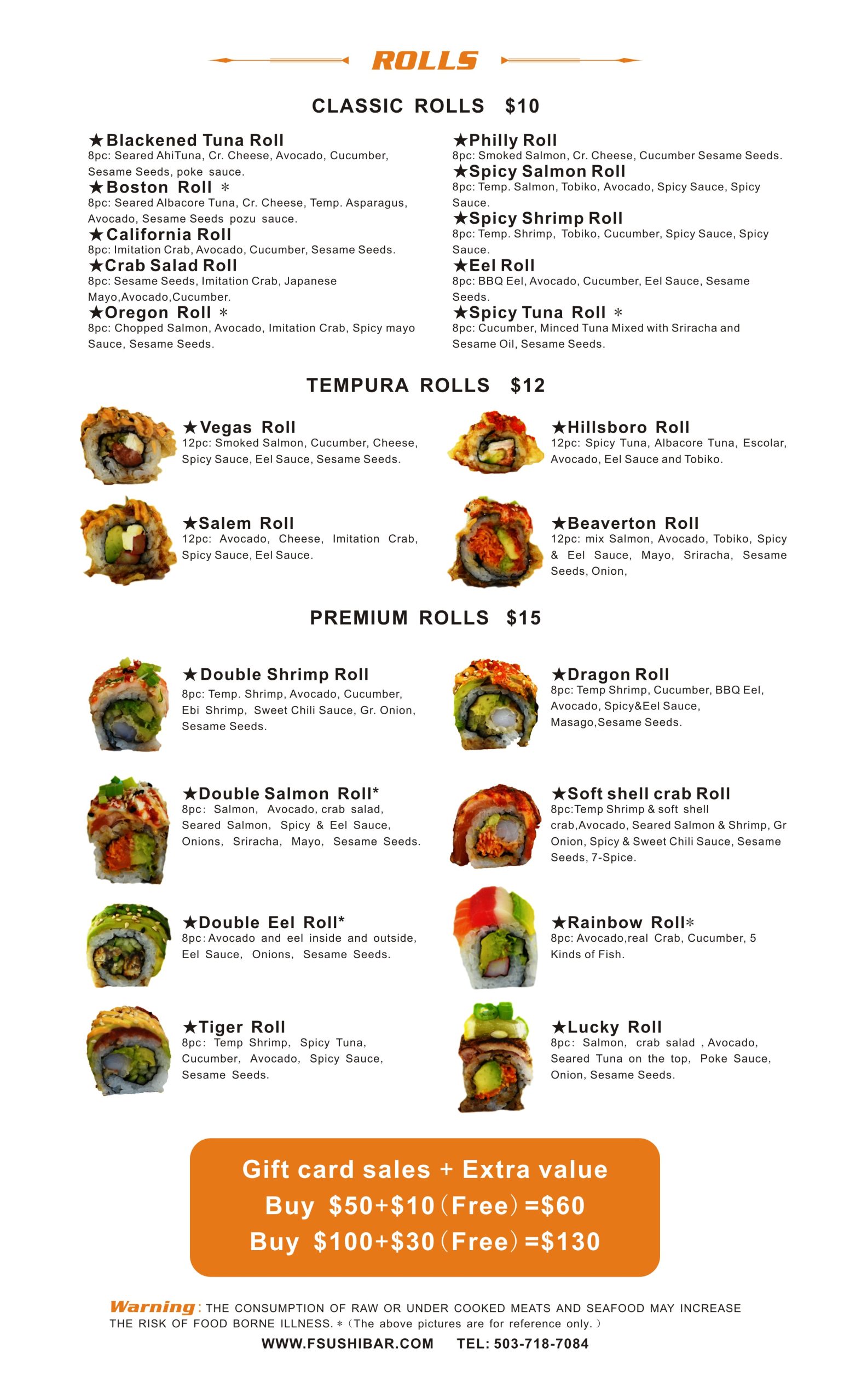 Fresh Sushi Bar｜Online Order｜Cornelius｜OR