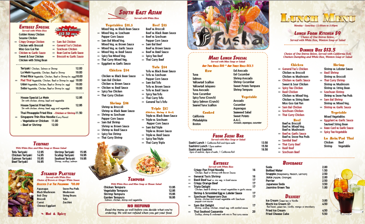 Fusha Asian Fusion｜Online Order｜Freehold｜NJ