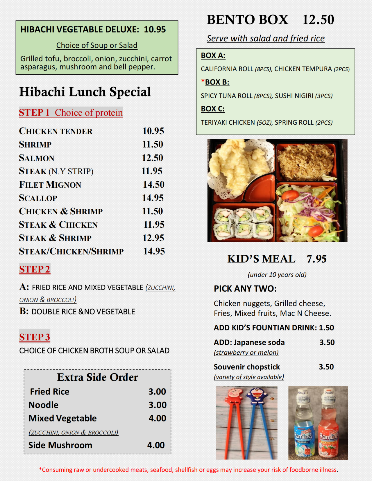 470 Daleville Menu - Ichiban Japanese Steak House