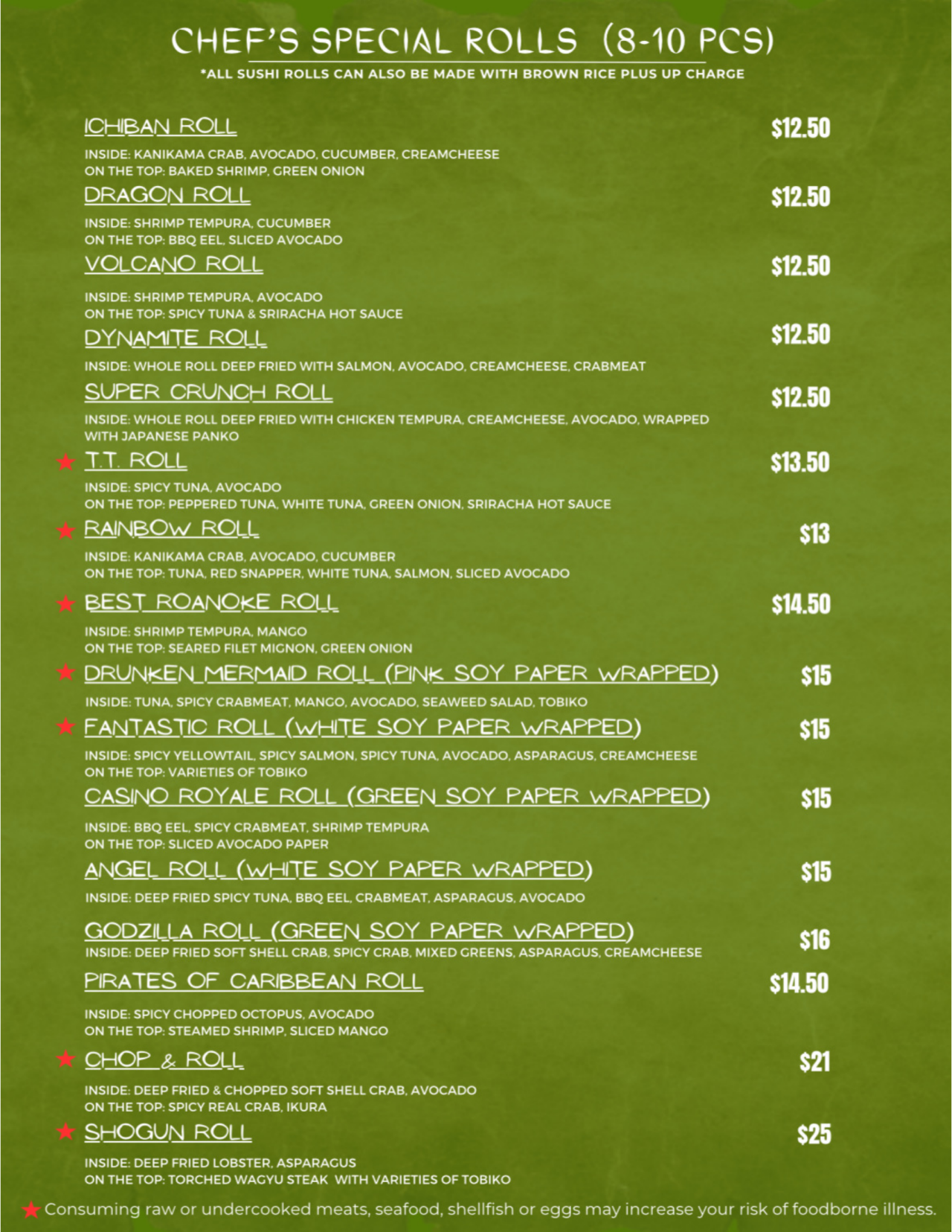 470 Daleville Menu - Ichiban Japanese Steak House