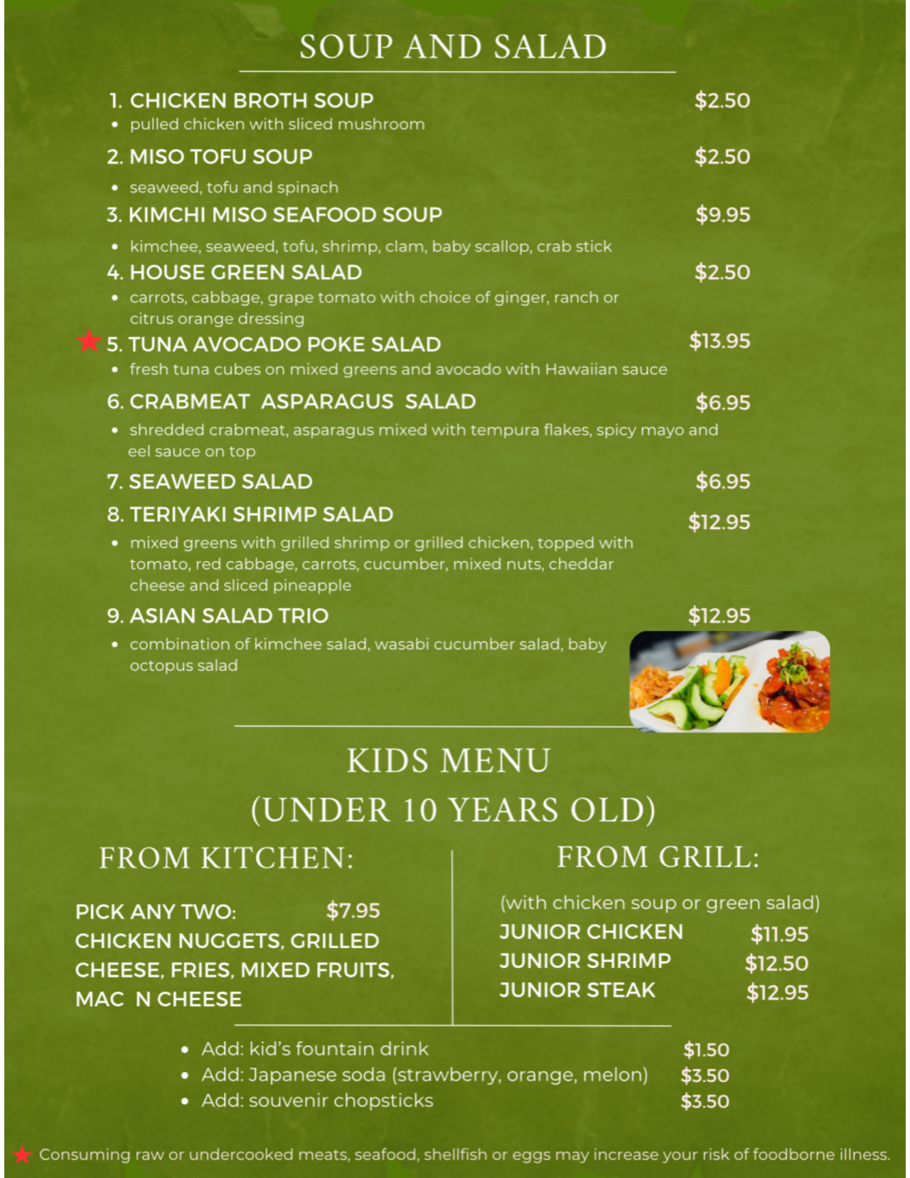 470 Daleville Menu - Ichiban Japanese Steak House