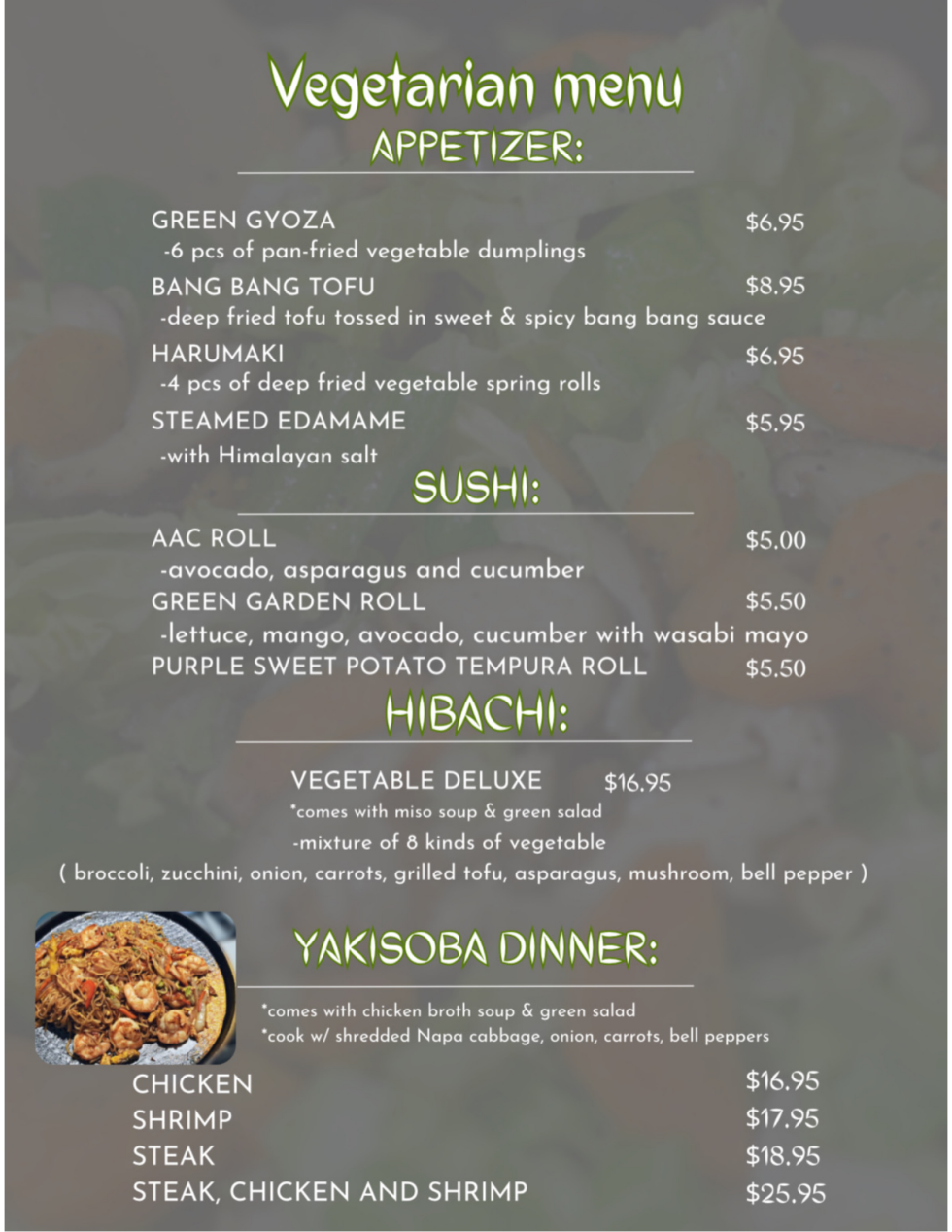 470 Daleville Menu - Ichiban Japanese Steak House