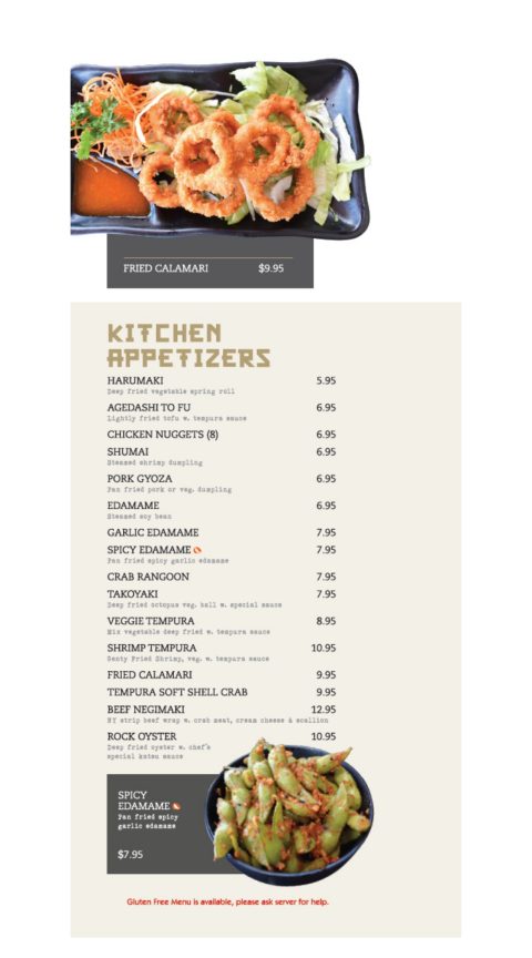 Menu - Hana Ramen Sushi