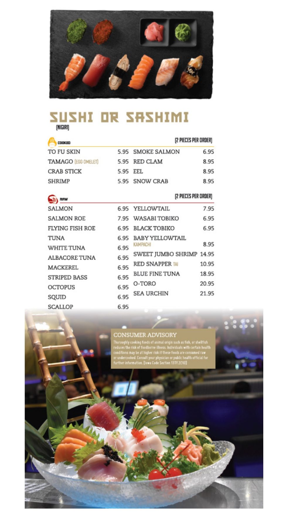 Menu - Hana Ramen Sushi