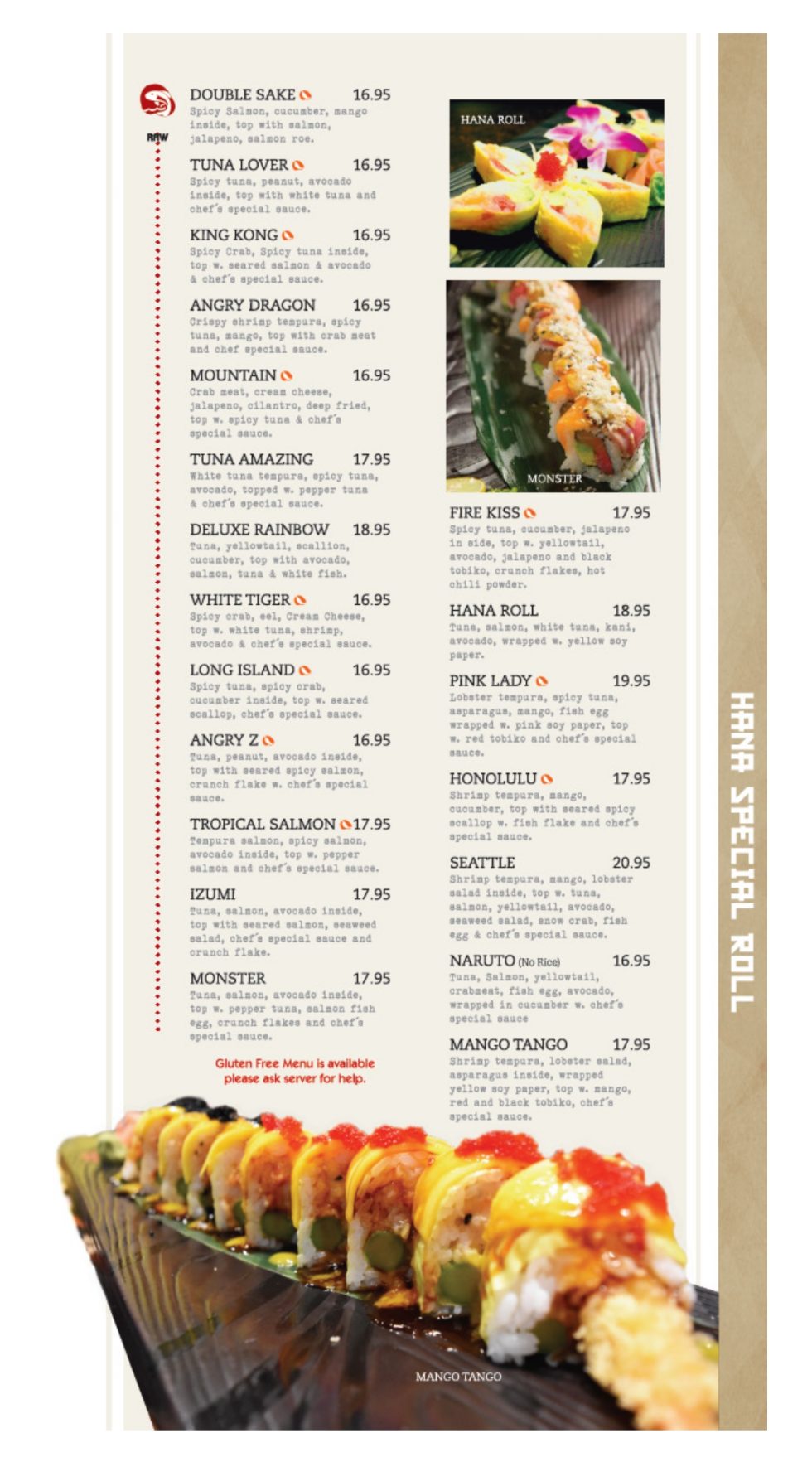 Menu - Hana Ramen Sushi