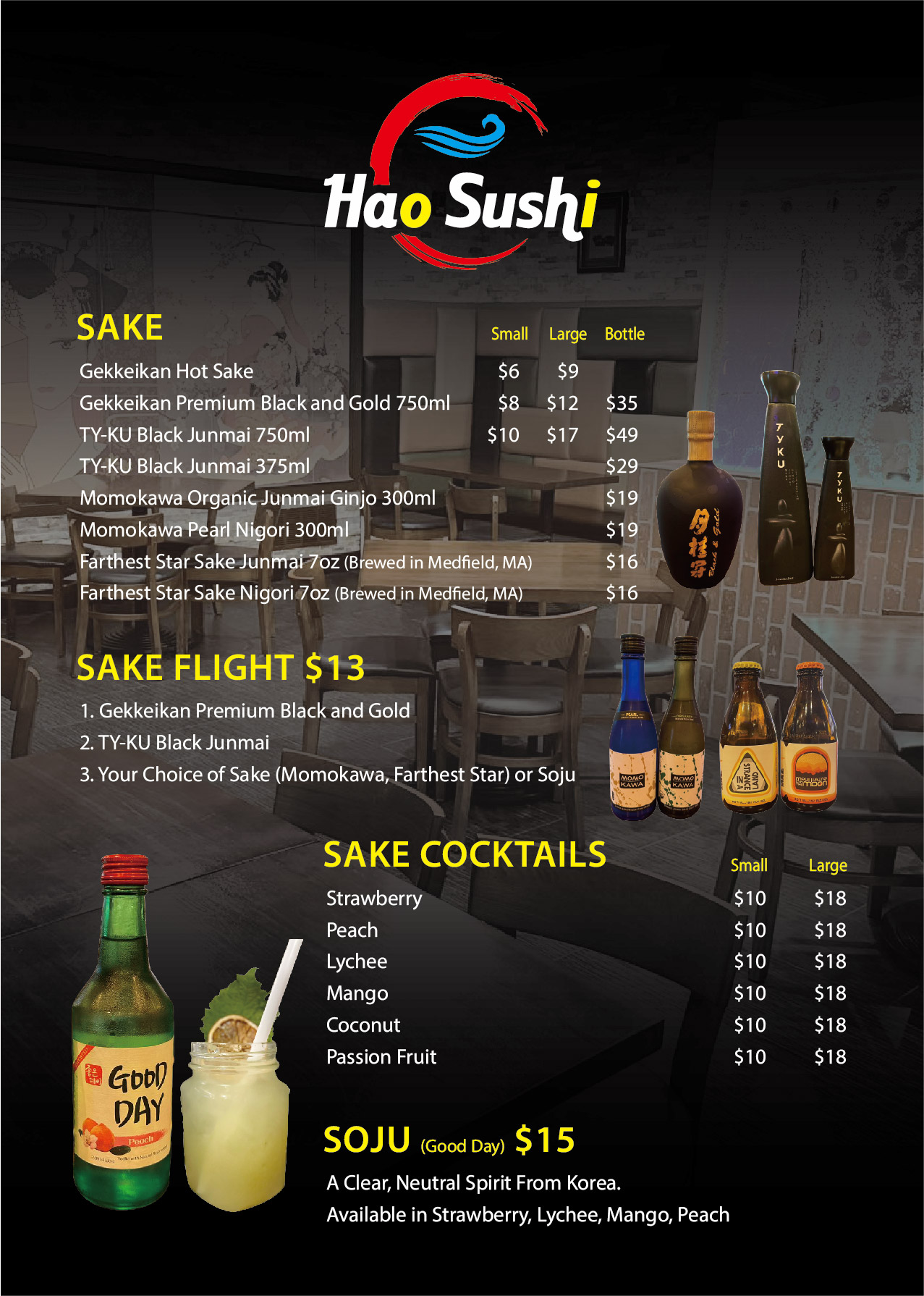 Dine-in Menu - Hao sushi