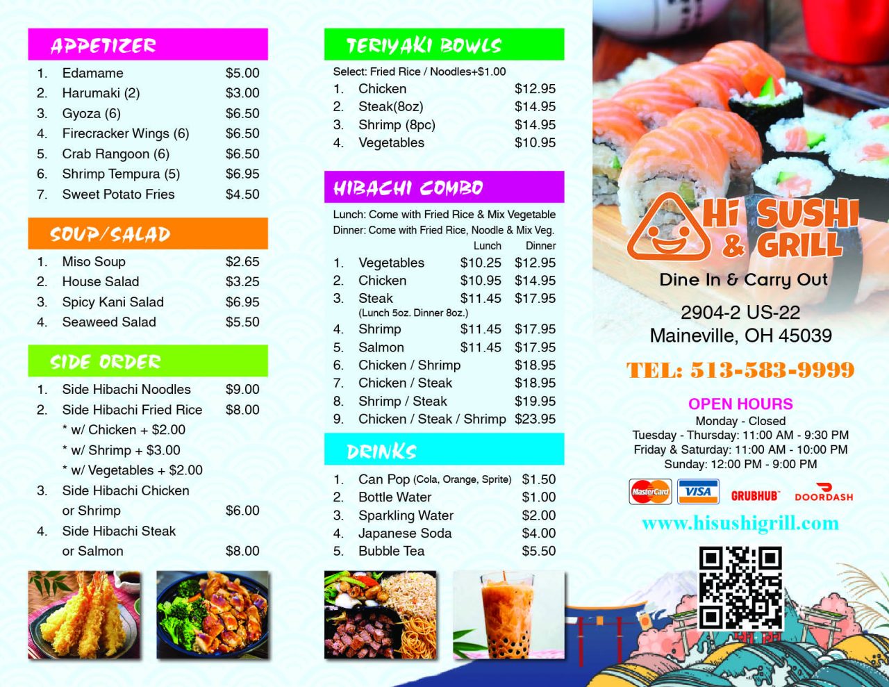 Hi Sushi & Grill - Japanese Restaurant | Online Order | Maineville | OH