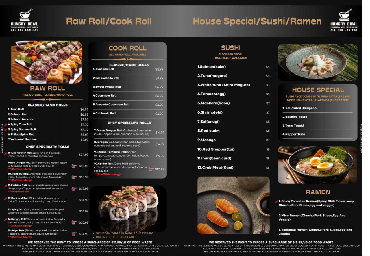 Menu - Hungry Bowl