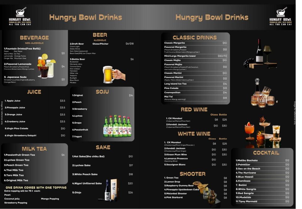 Menu - Hungry Bowl