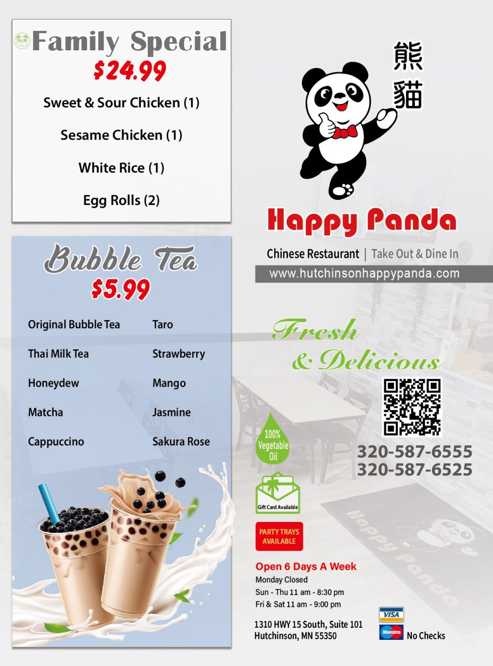 Happy Panda｜Online Order｜Hutchinson｜MN