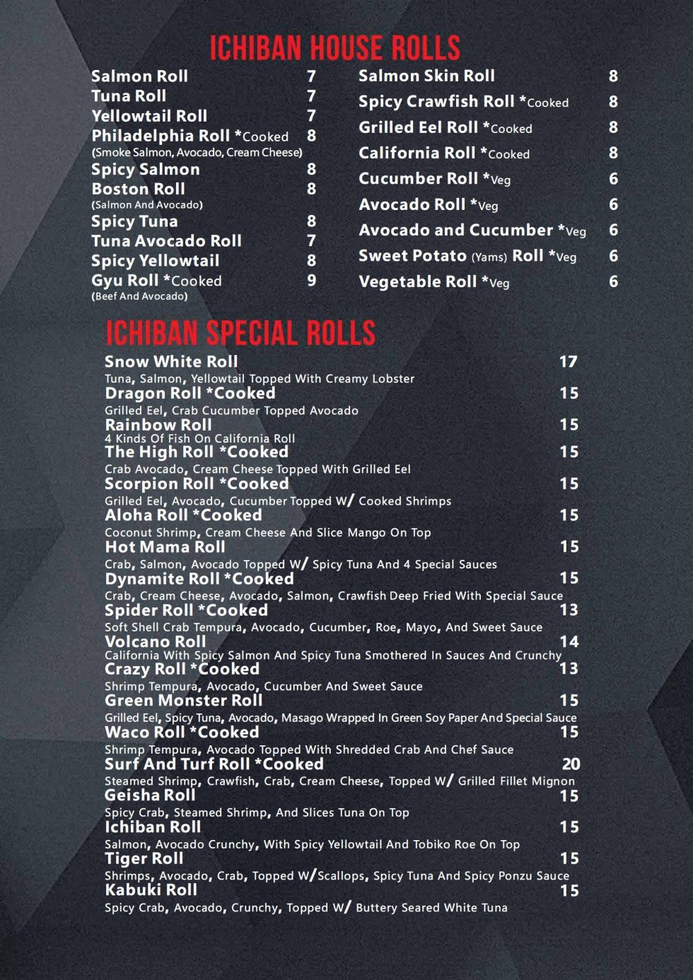 Ichiban | Online Order | Waco | TX