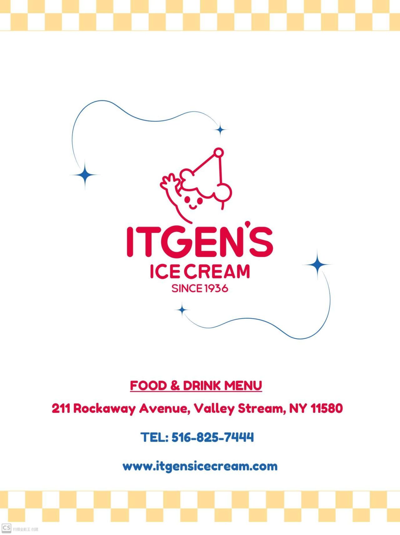 Menu - Itgen's Ice Cream Parlour