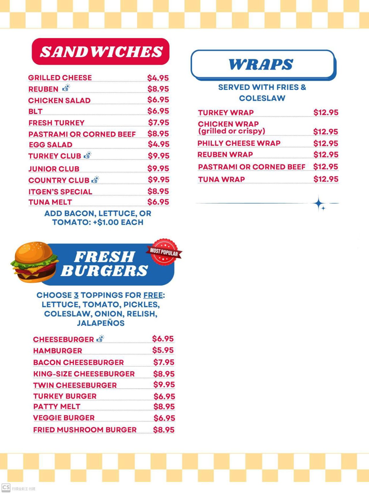 Menu - Itgen's Ice Cream Parlour