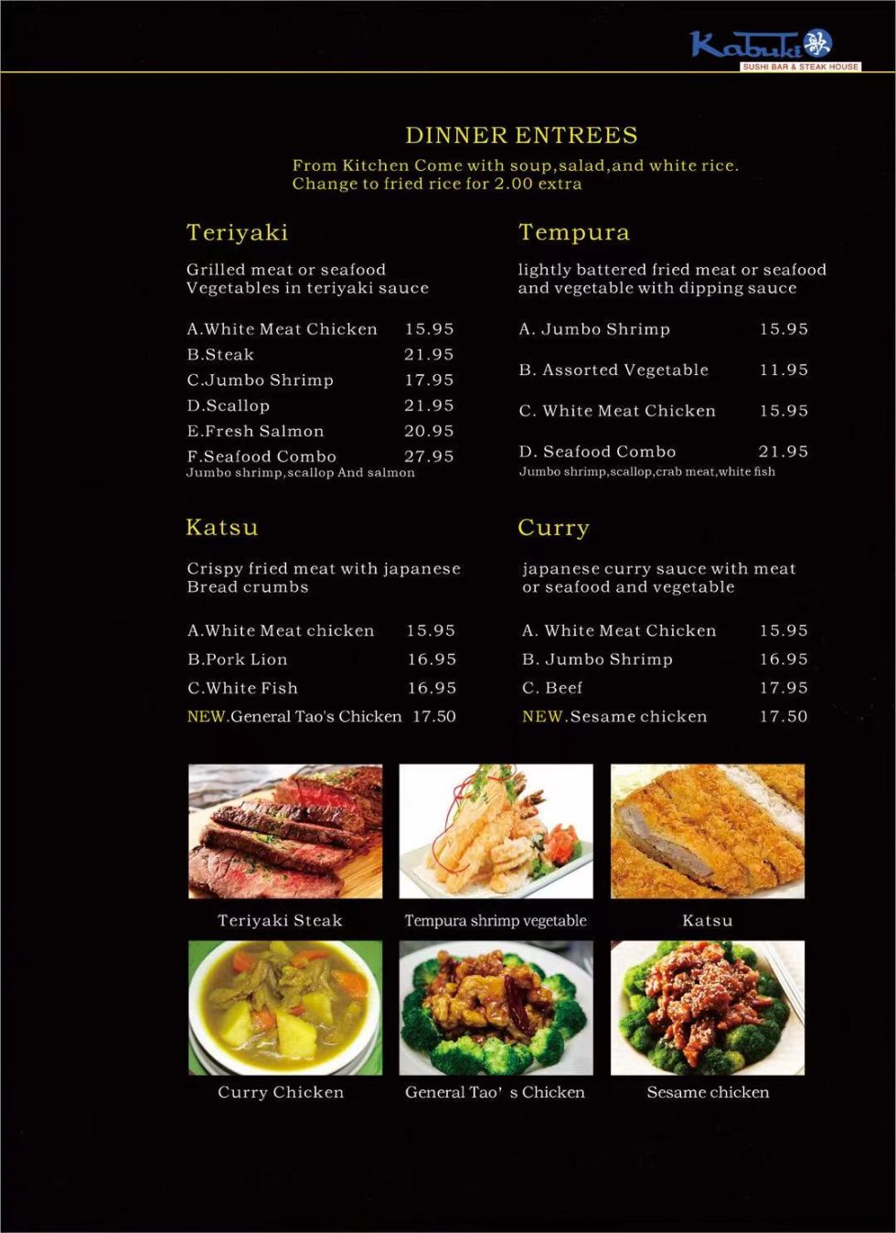 Kabuki Sushi & Steak House - Japanese Restaurant丨Online Order丨Oxford丨MS