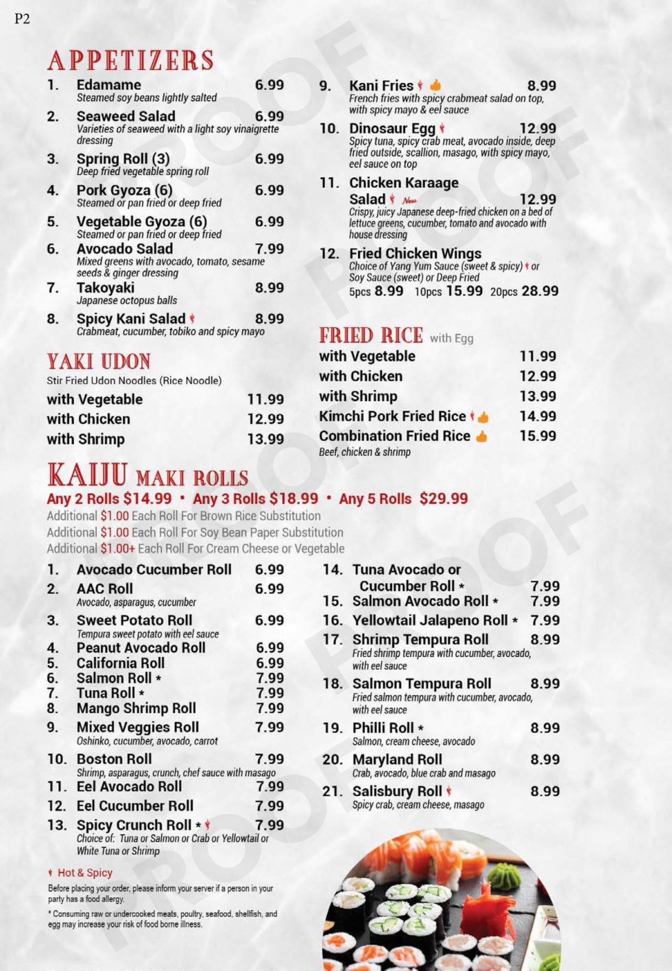 Menu - Kaiju Sushi & Ramen Bar