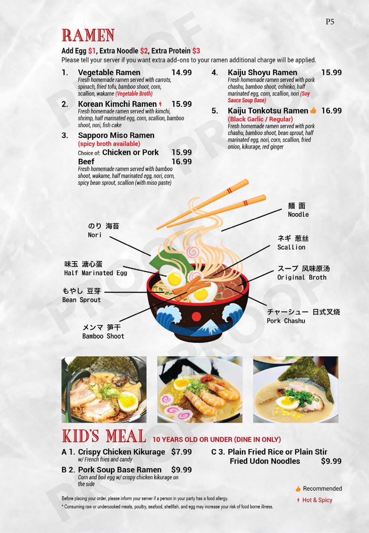 Menu - Kaiju Sushi & Ramen Bar