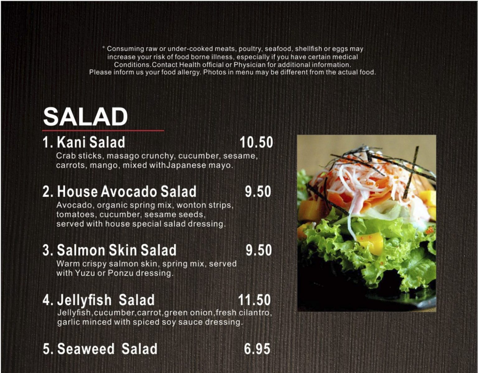 Menu - Kizuna Japanese Restaurant