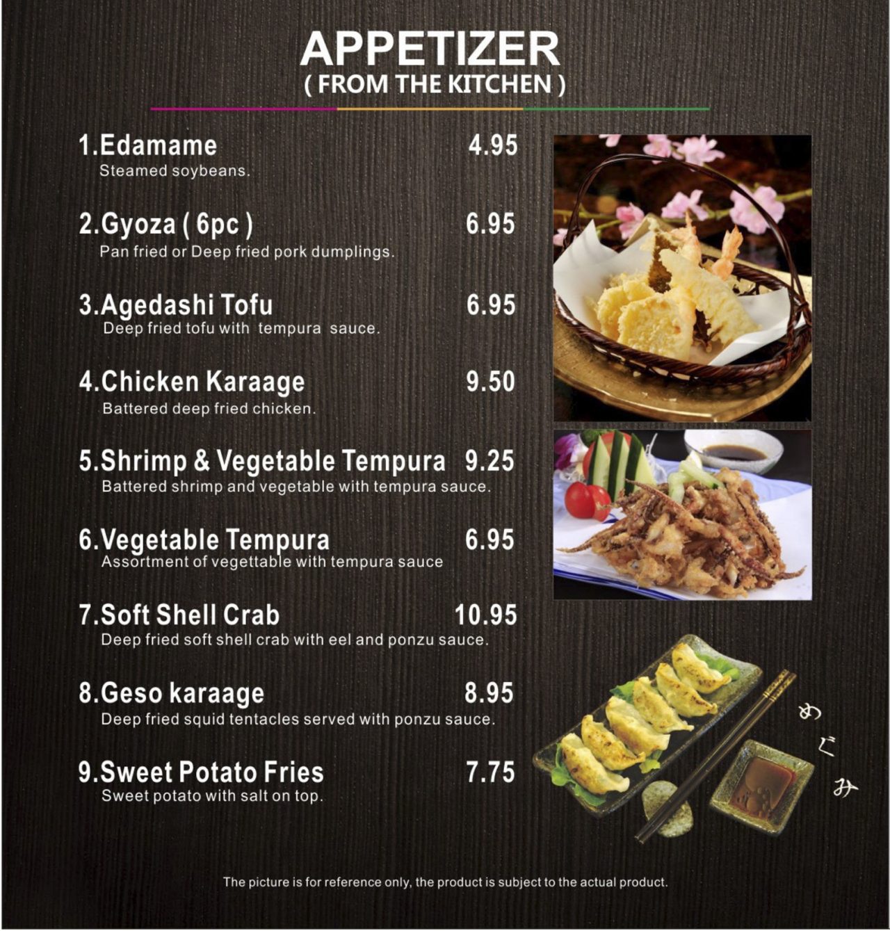 Menu - Kizuna Japanese Restaurant