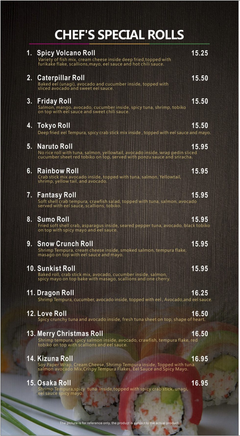 Menu - Kizuna Japanese Restaurant