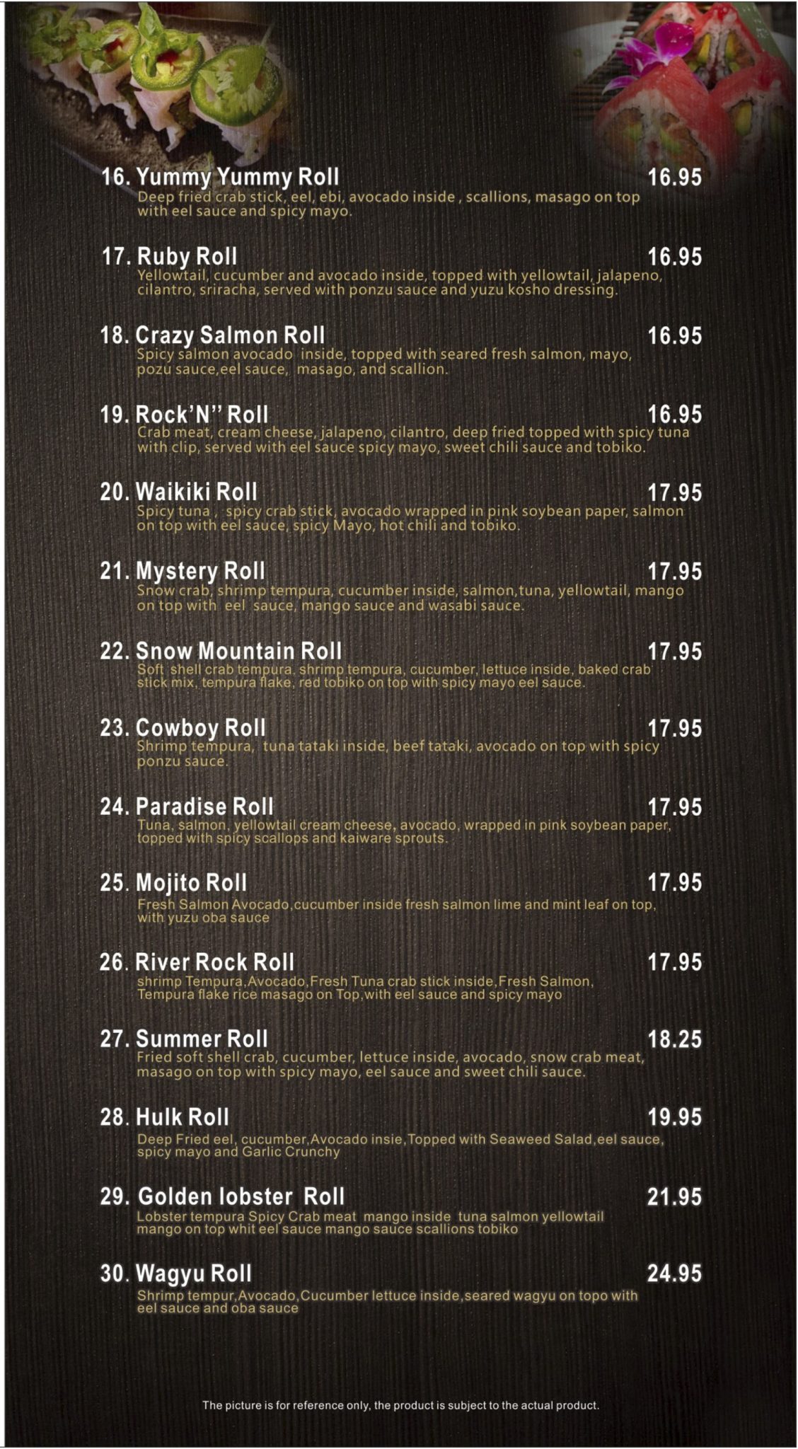 Menu - Kizuna Japanese Restaurant