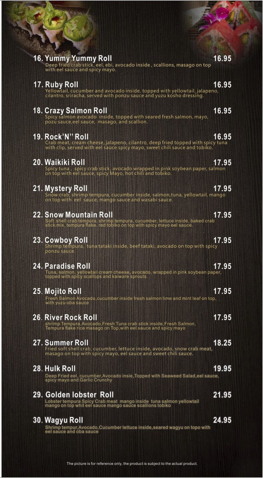 Menu - Kizuna Japanese Restaurant