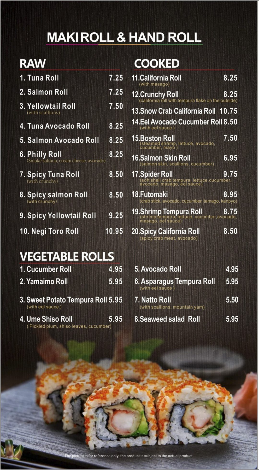 Menu - Kizuna Japanese Restaurant