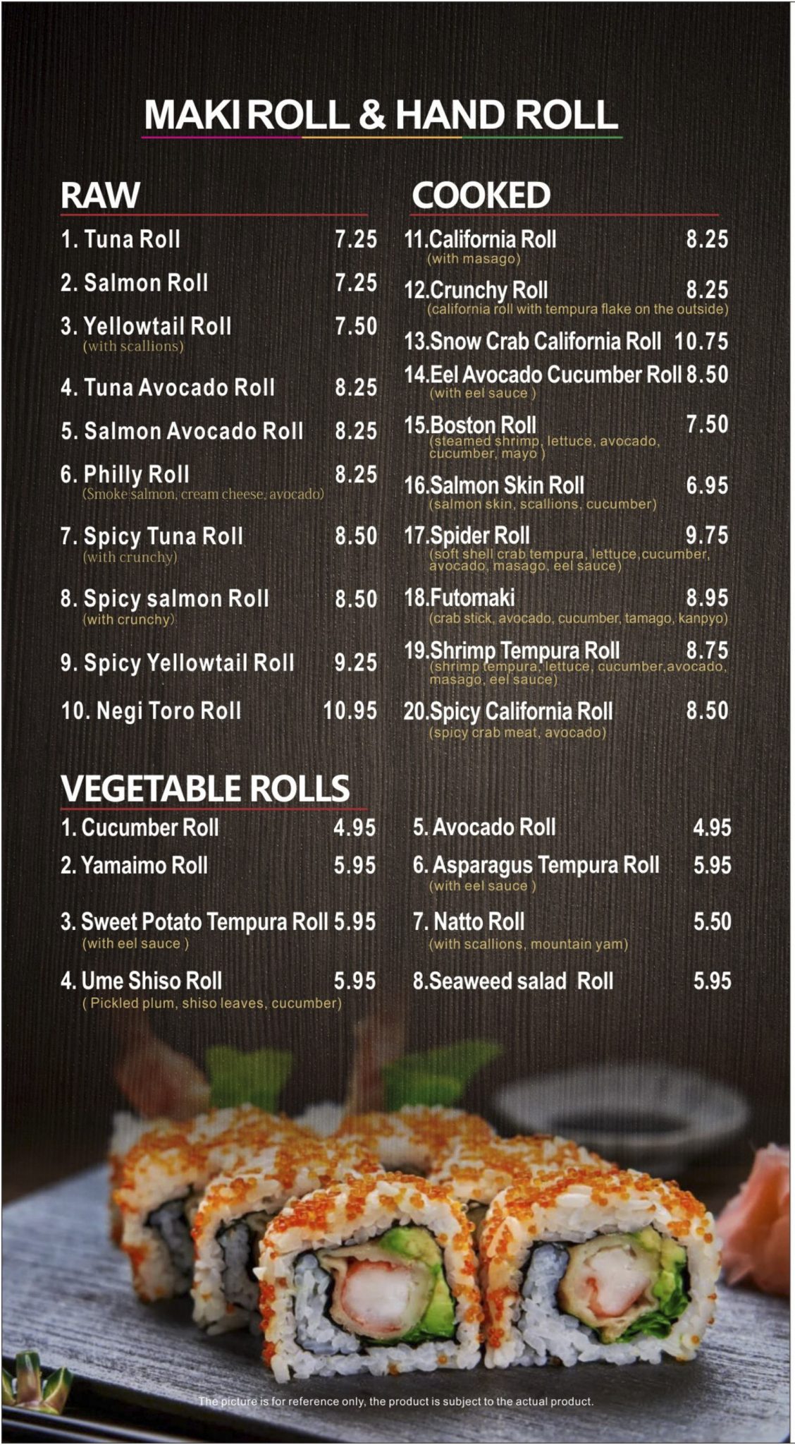 Menu - Kizuna Japanese Restaurant