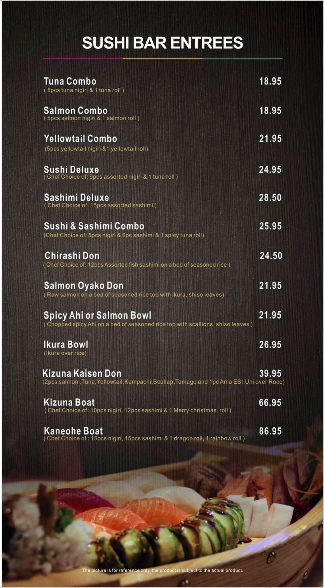 Menu - Kizuna Japanese Restaurant