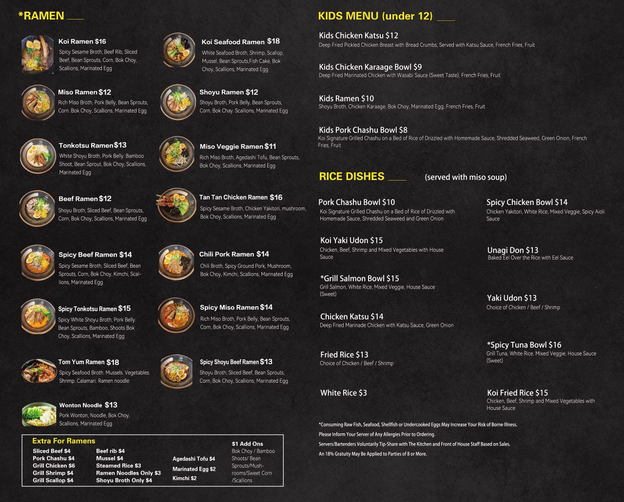 Koi Ramen - Japanese Restaurant | Online Order | Green Bay | WI