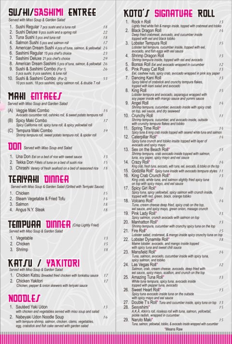 Koto Sushi - Japanese Restaurant｜Online Order｜Philadelphia｜PA