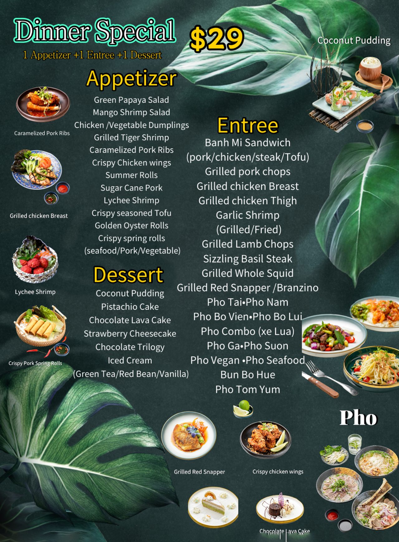 Menu - Lau Vietnamese Pho