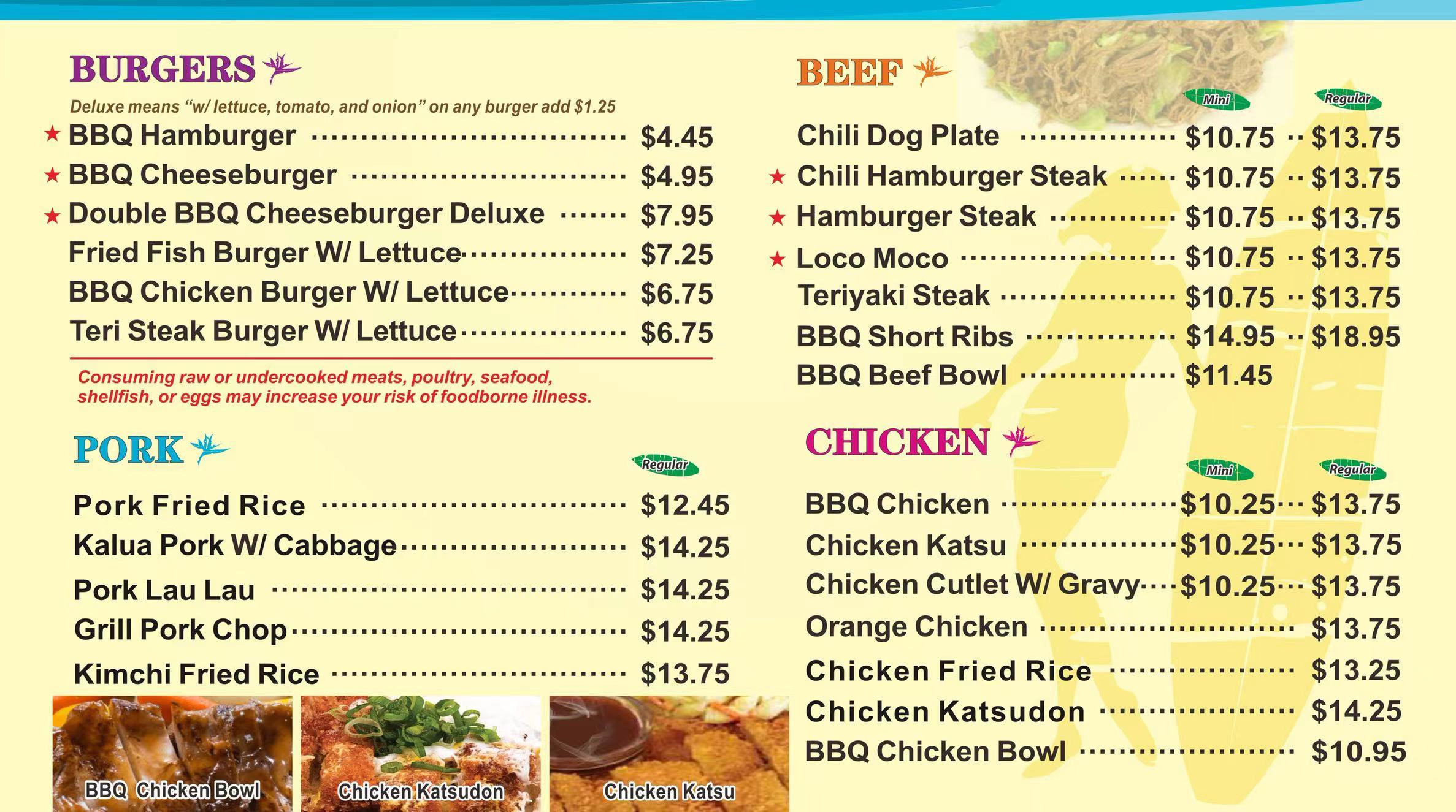 Menu - L&L Hawaiian BBQ