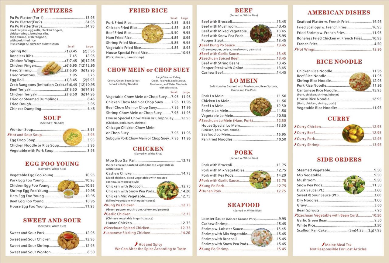 Menu - Lucky Fortune