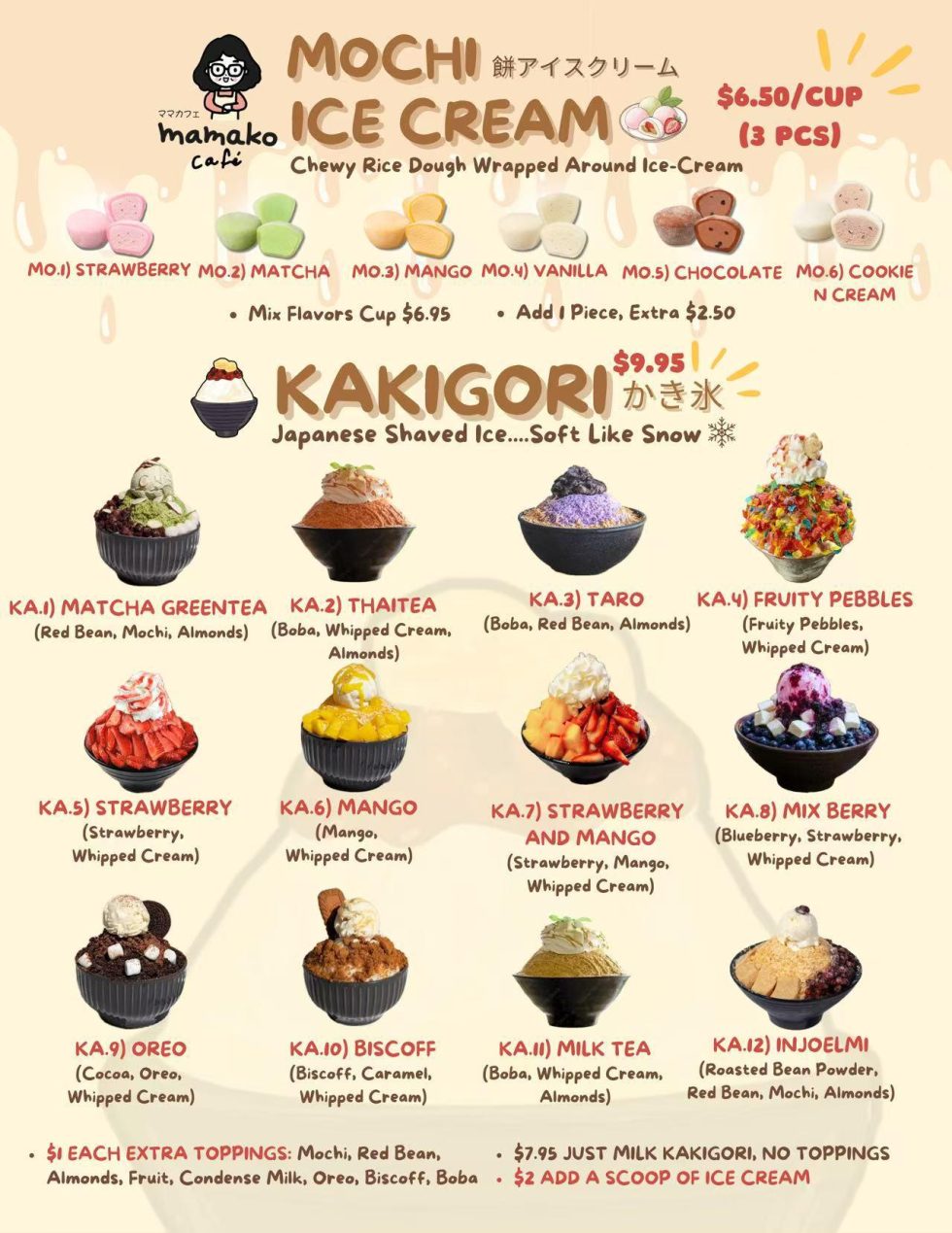 Menu - Mamako Cafe