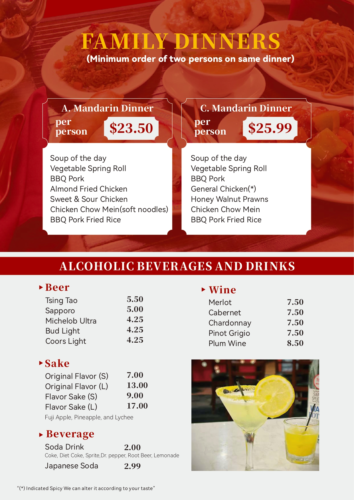 Menu - Mandarin Kitchen