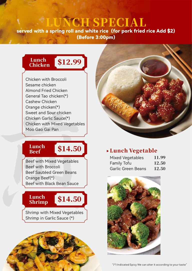 Menu - Mandarin Kitchen
