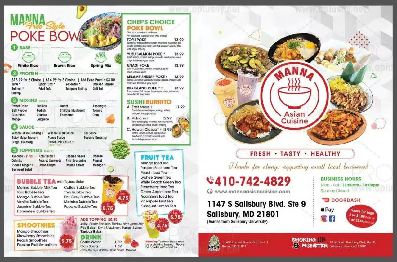 Manna Cuisine-Japanese Restaurant | Online Order | Salisbury | MD