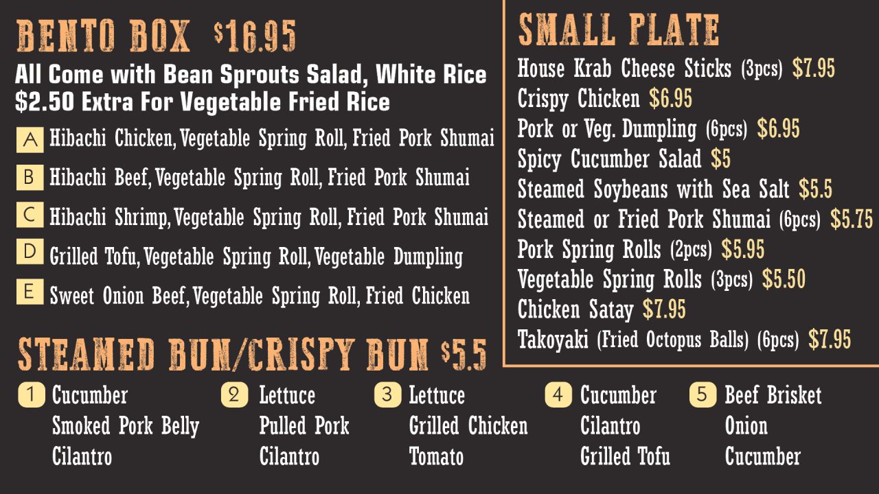 Our Menu - Mian