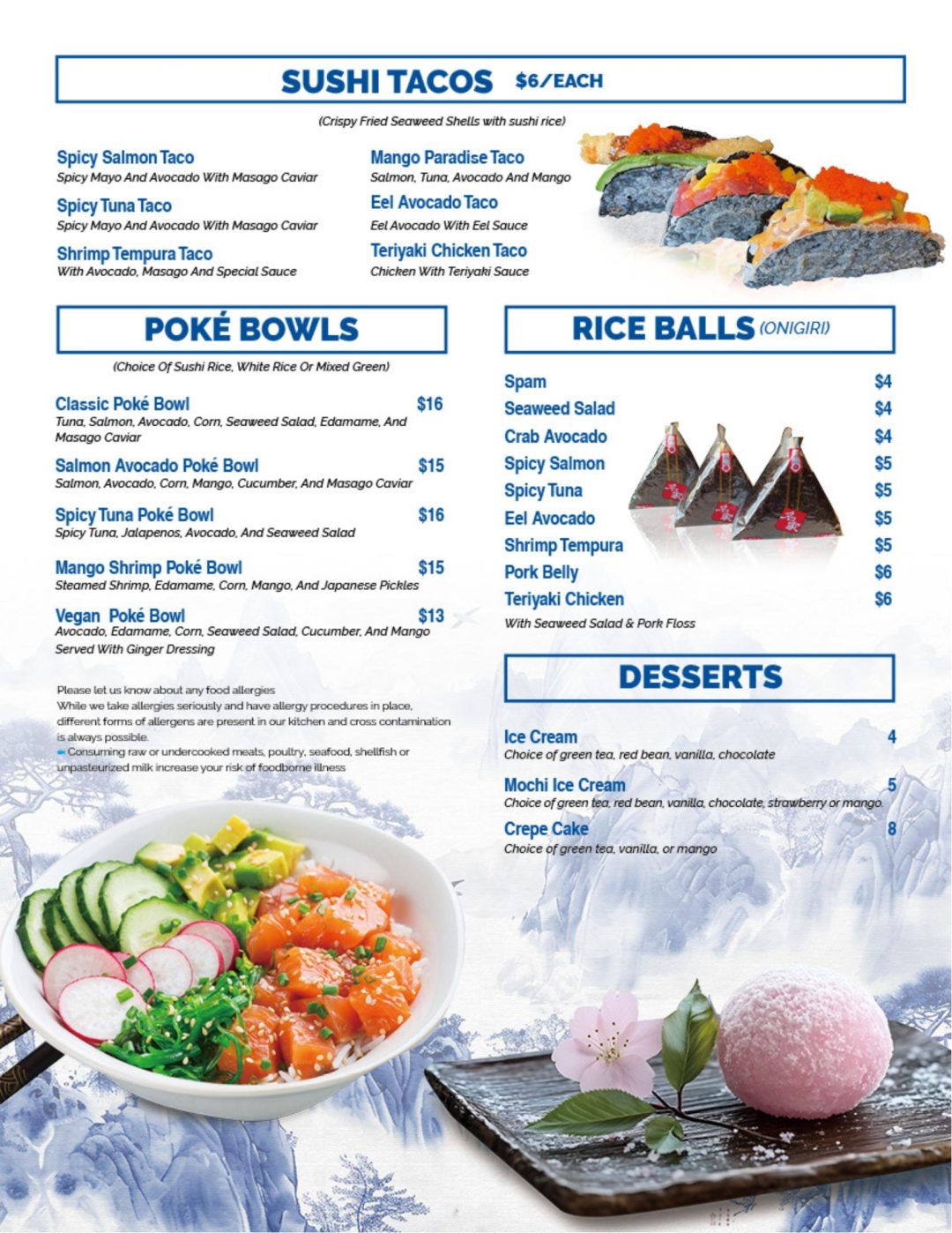 Menu - Mino Sushi & Ramen