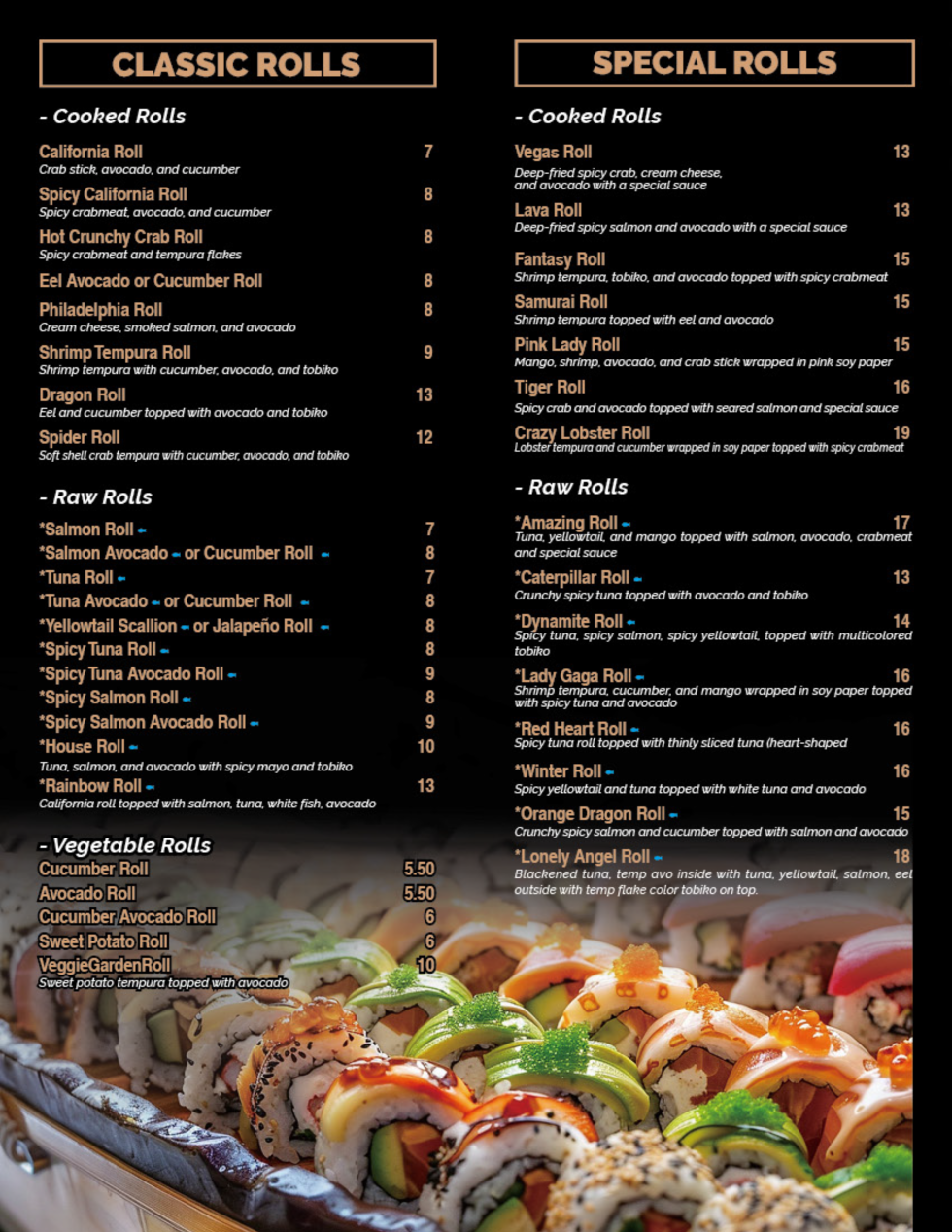 Menu - Mino Sushi & Ramen