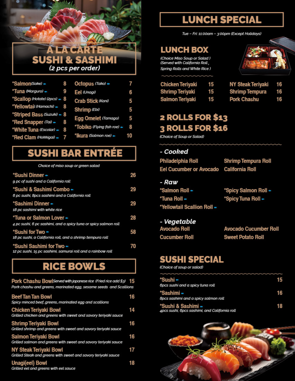 Menu - Mino Sushi & Ramen