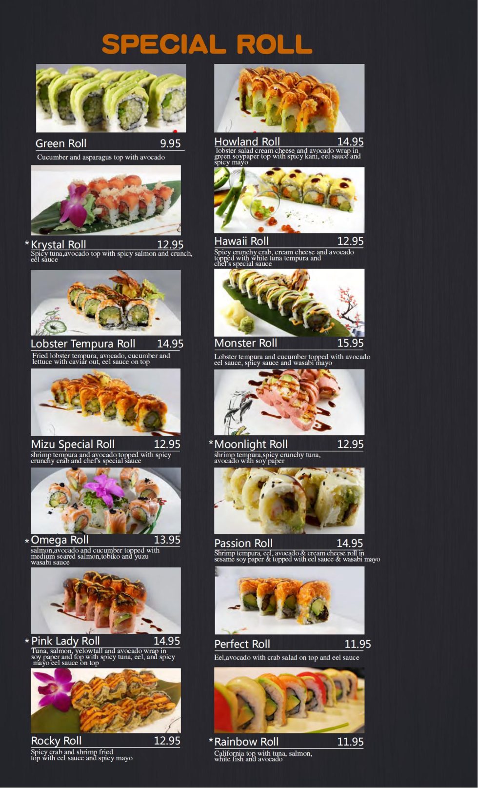 Special Roll - Mizu Sushi and Grill